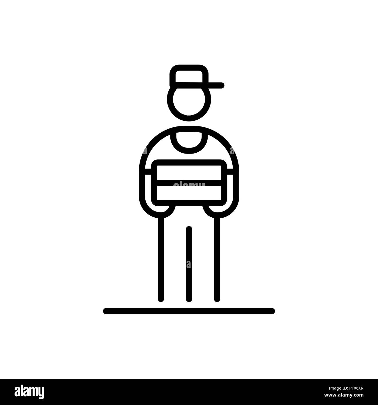 Delivery man set Cut Out Stock Images & Pictures - Alamy