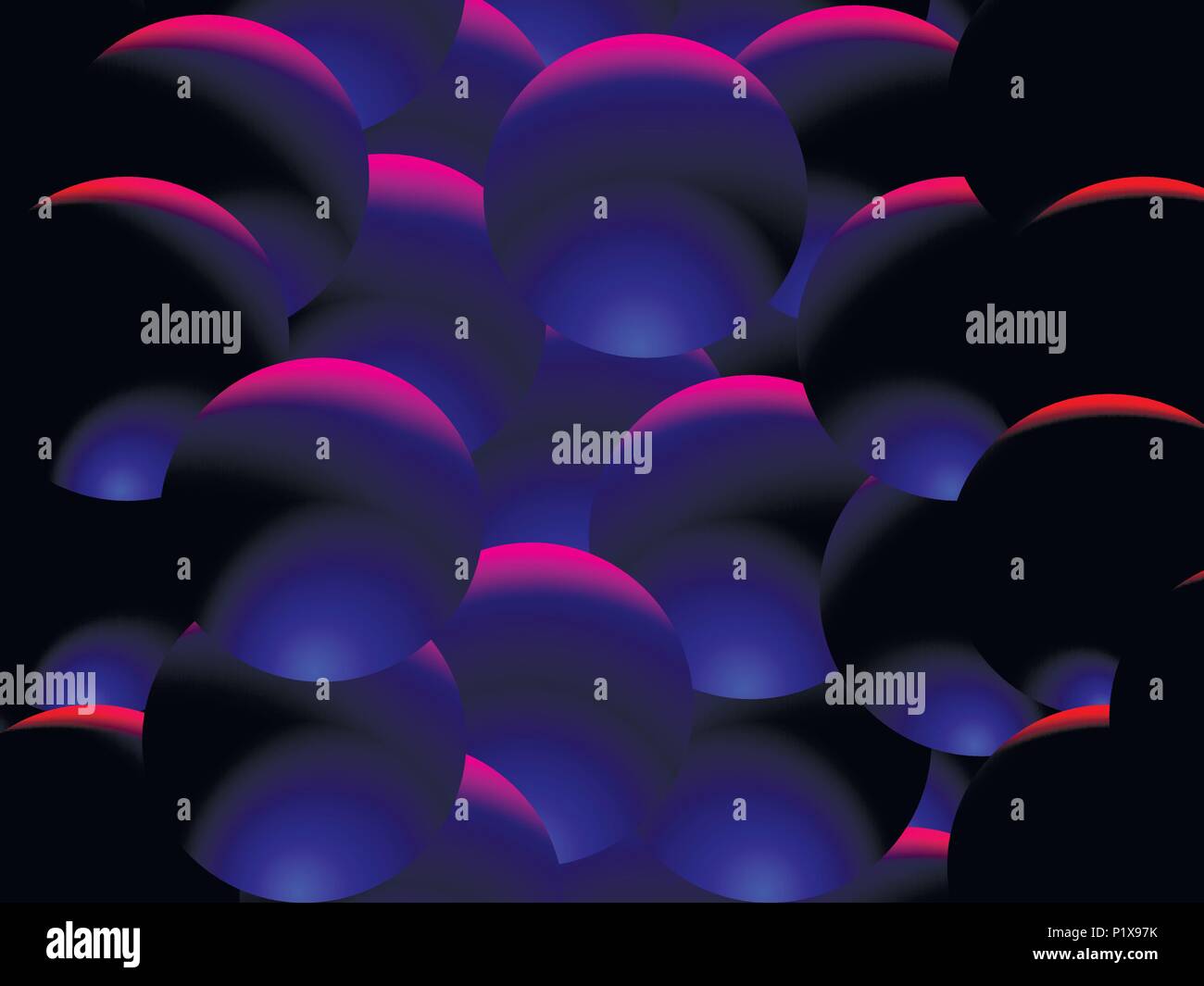 Gradient 3d balls, abstract dark background. Vector illustration Stock ...