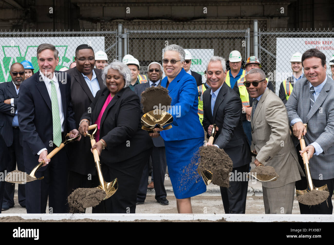 Attendees at the groundbreaking ceremony for the redevelopment of Cook ...
