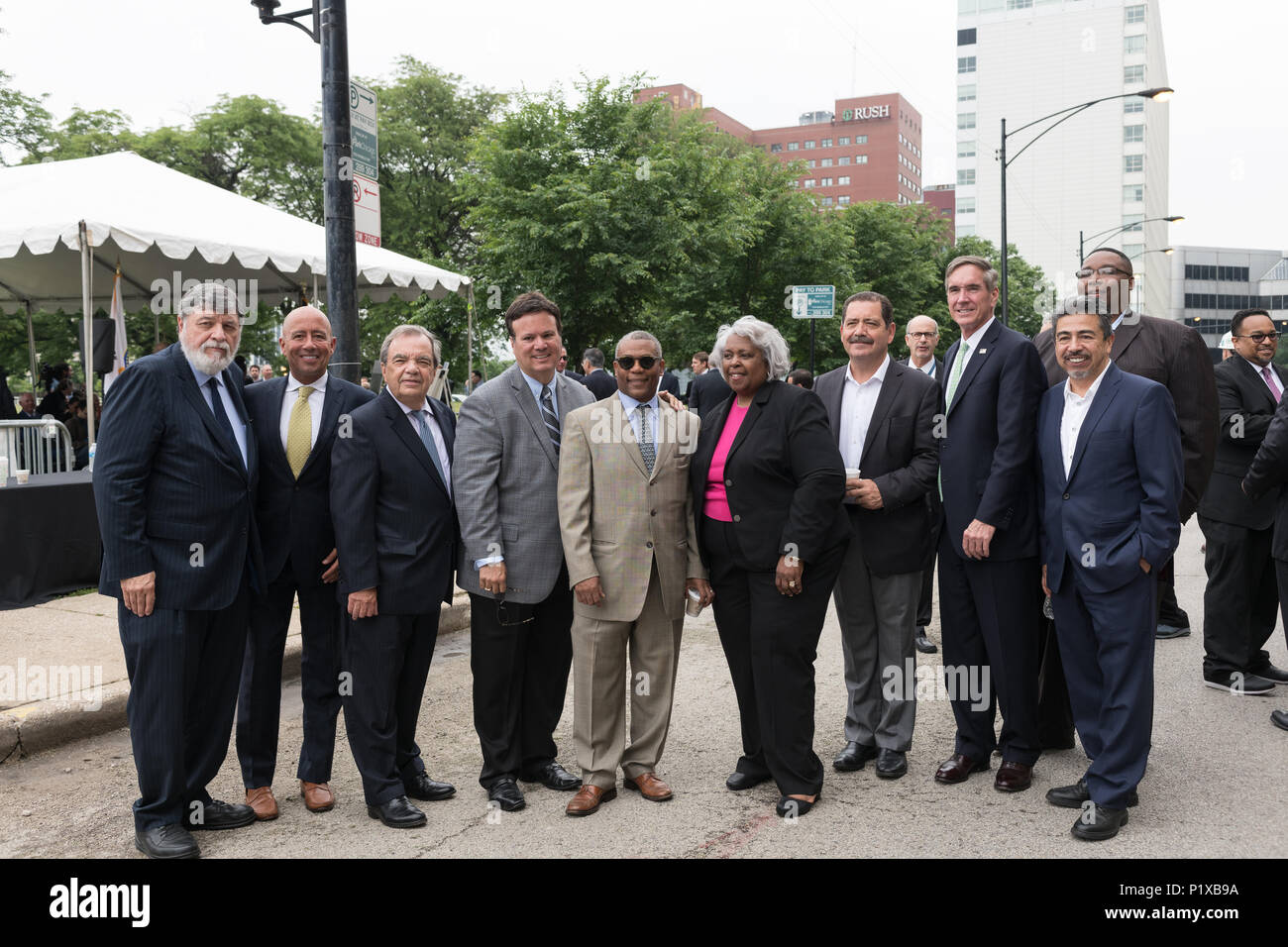 Attendees at the groundbreaking ceremony for the redevelopment of Cook ...