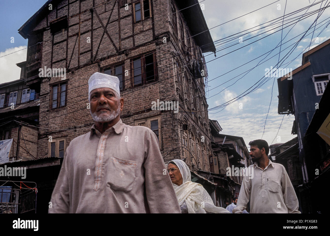 Srinagar, India, street scene Stock Photo - Alamy
