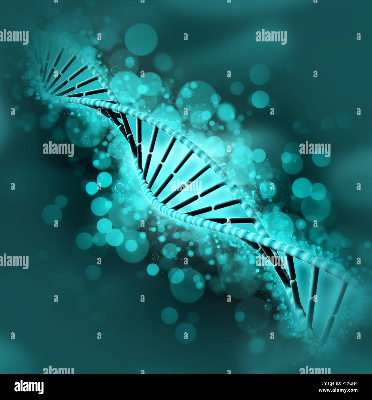 3D render of a medical background with DNA strands Stock Photo - Alamy