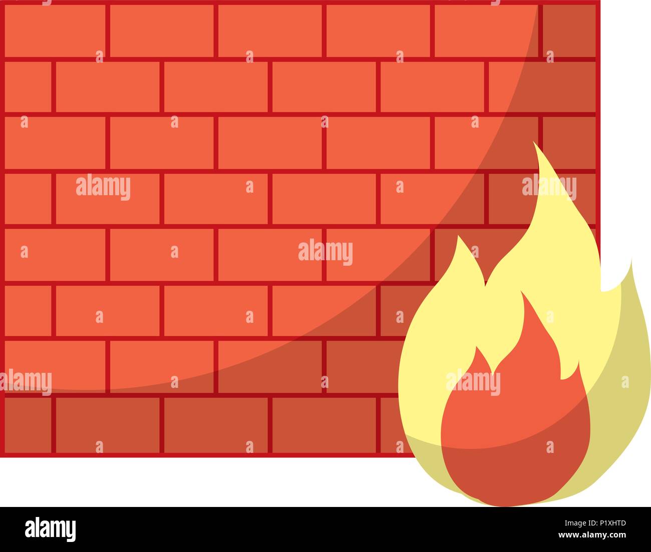 Fire brickwork Stock Vector Images - Alamy