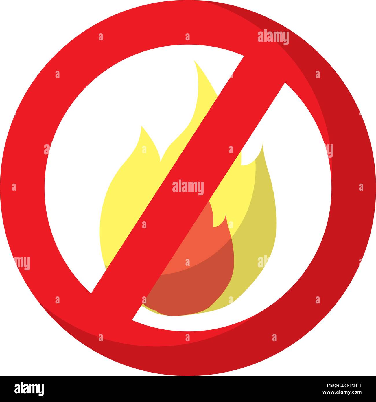 Prohibited fire Stock Vector Images - Alamy
