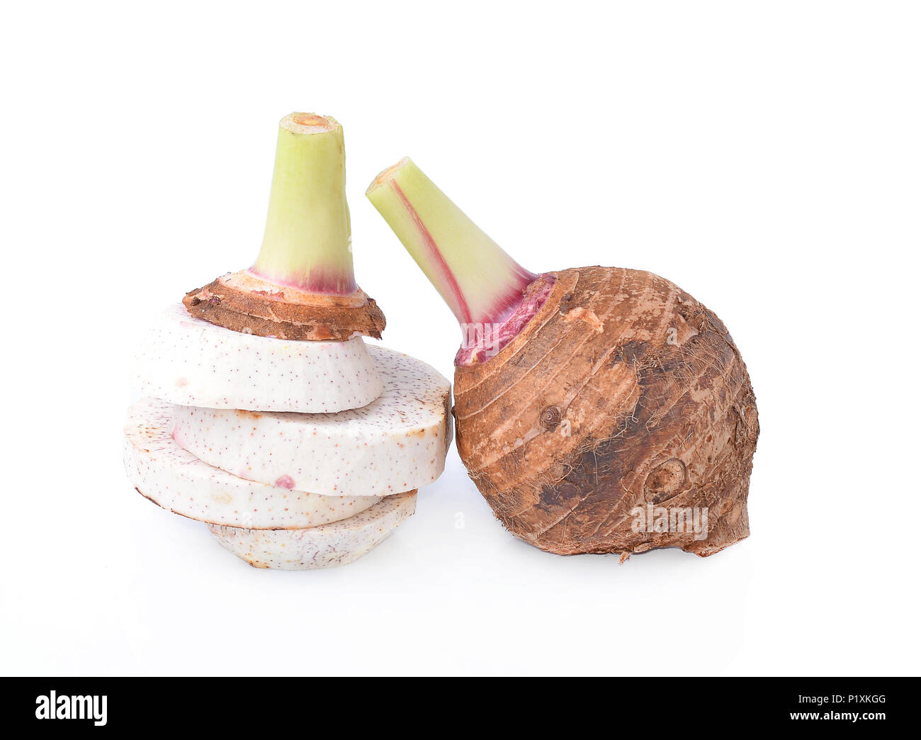 taro isolated on white background Stock Photo - Alamy