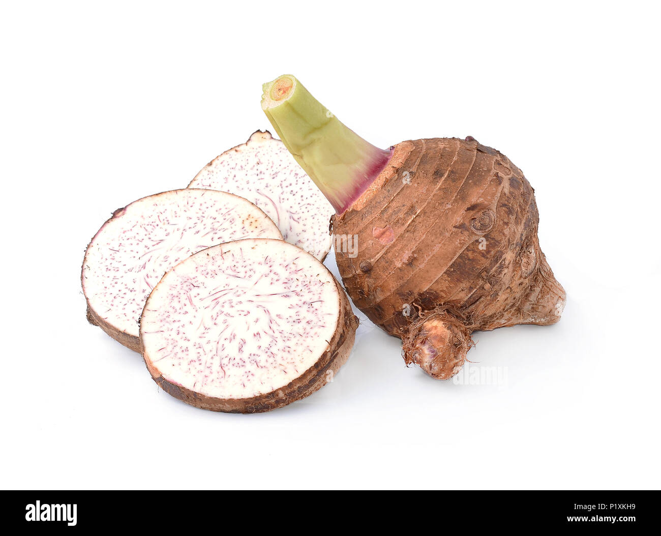 taro isolated on white background Stock Photo - Alamy