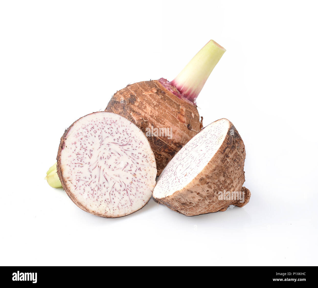 taro isolated on white background Stock Photo - Alamy