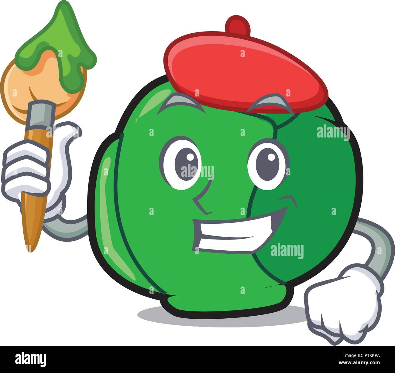 Artist brussels character cartoon style Stock Vector Image & Art - Alamy