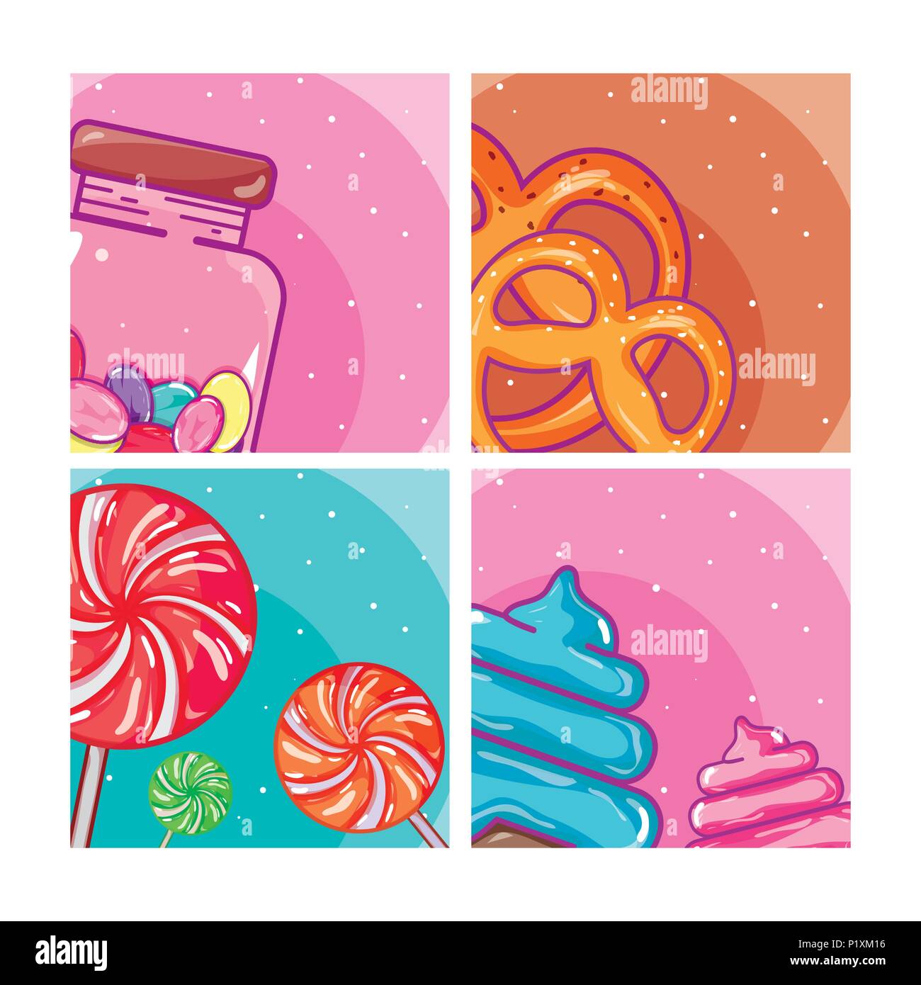 Set of candy frames Stock Vector Image & Art - Alamy