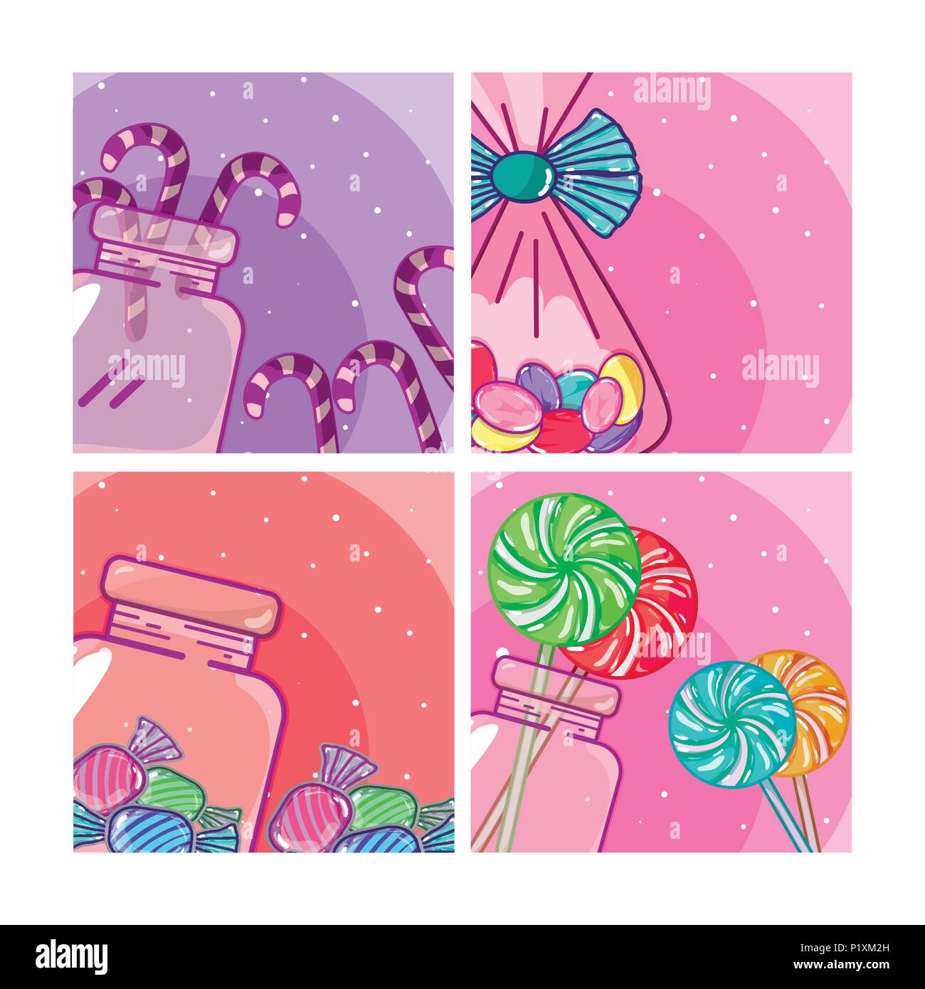 Set of candy frames Stock Vector Image & Art - Alamy