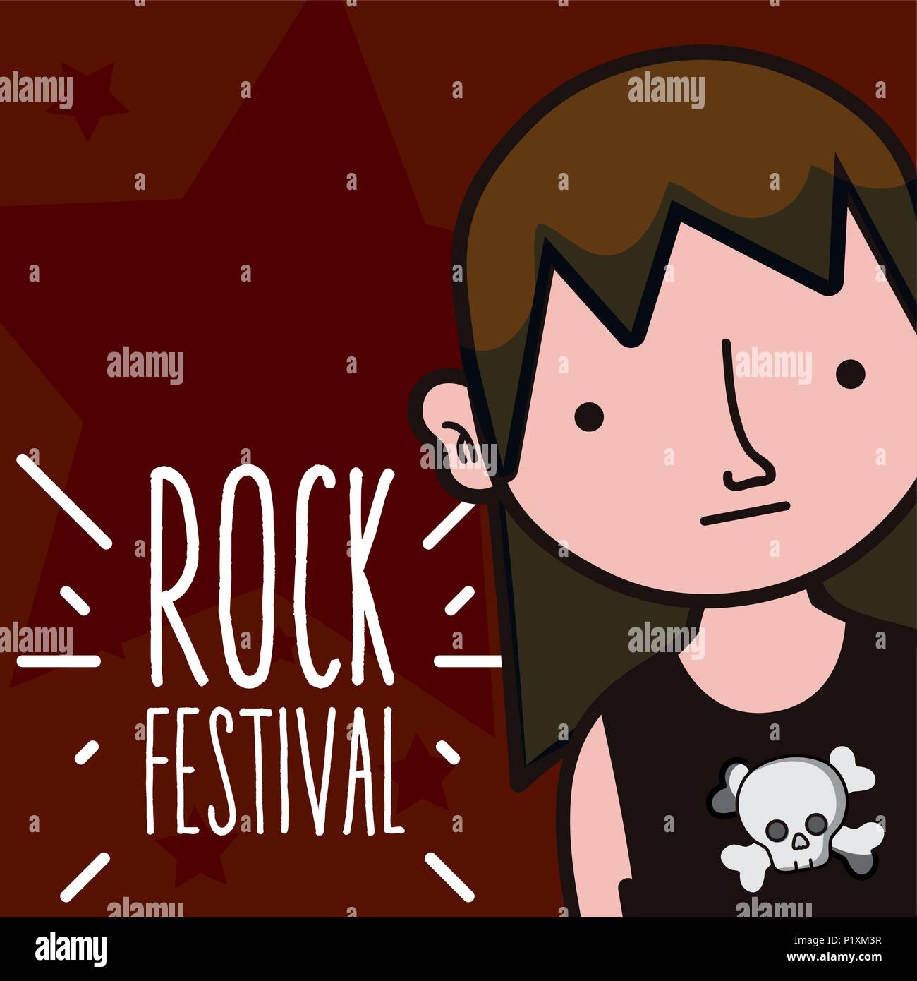 Rock festival cartoon Stock Vector Image & Art - Alamy
