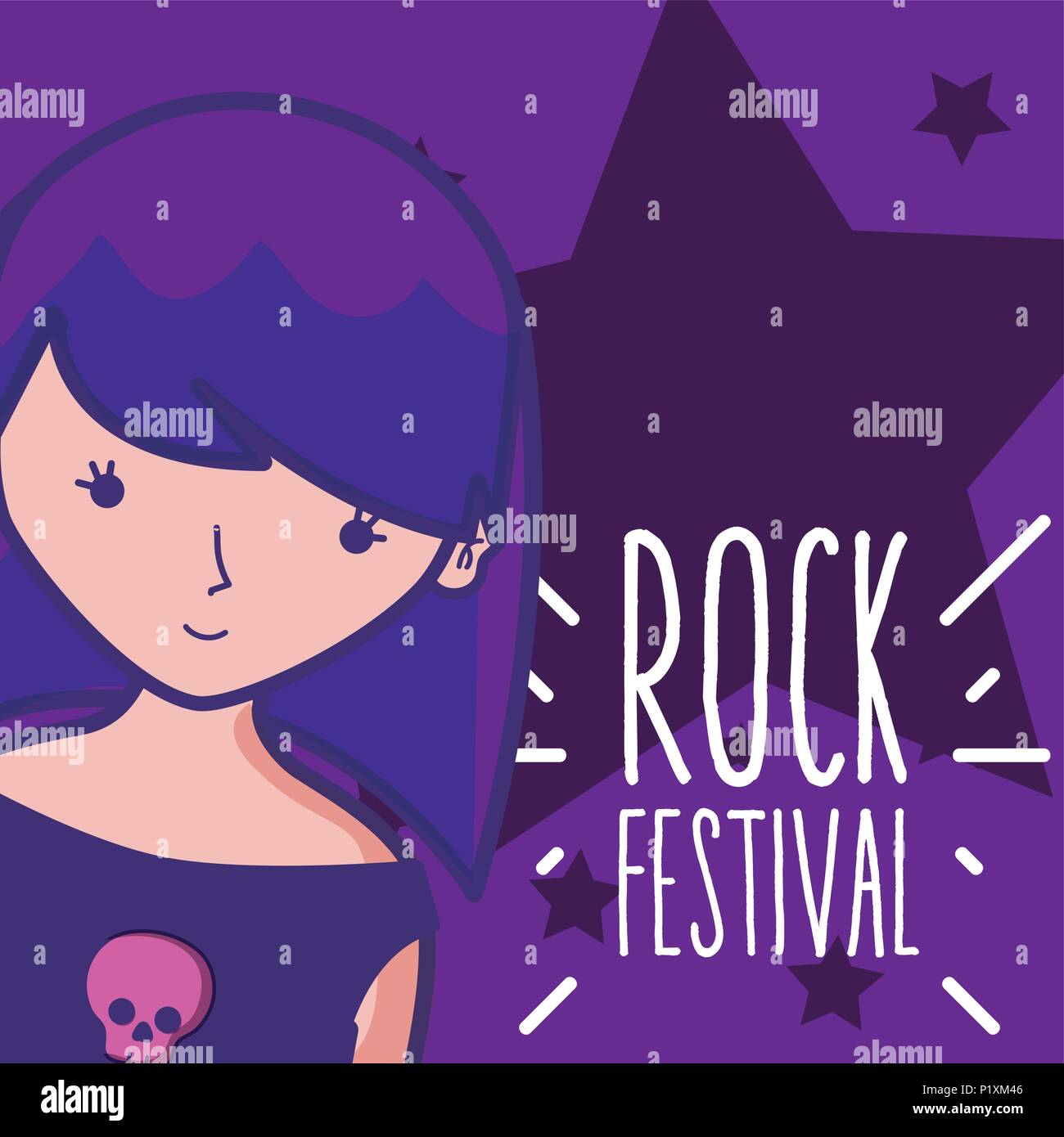 Rock festival cartoon Stock Vector Image & Art - Alamy