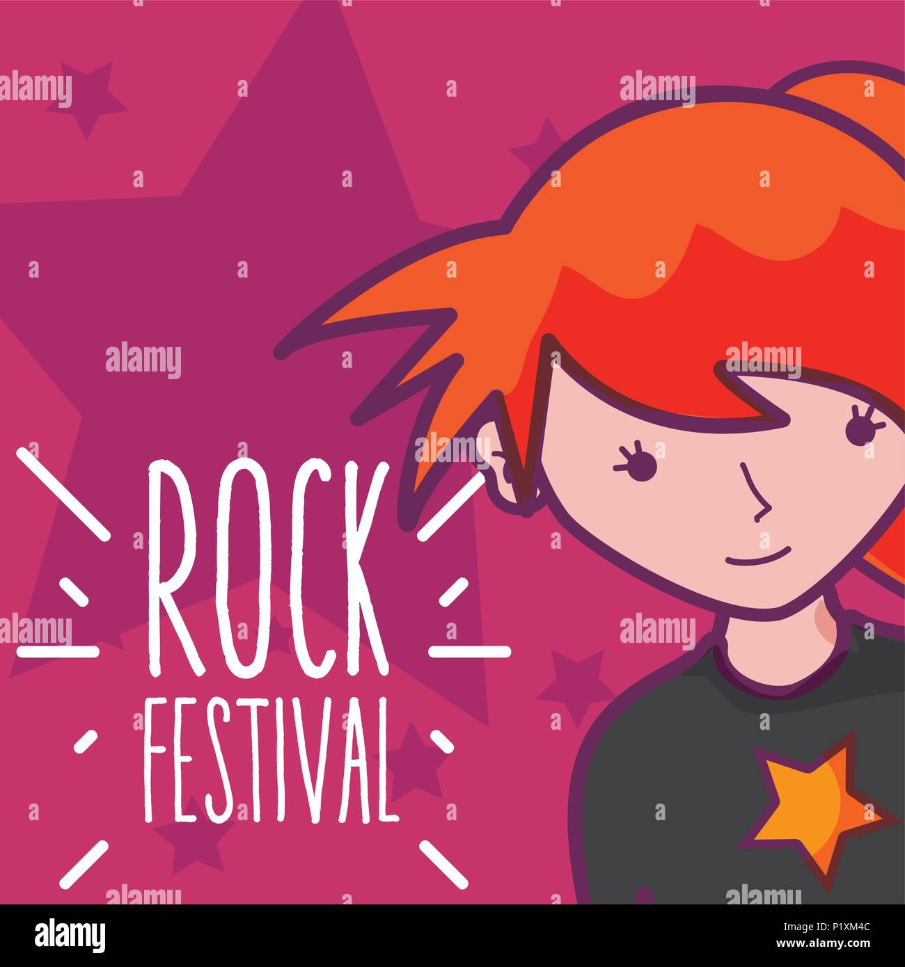Rock festival cartoon Stock Vector Image & Art - Alamy
