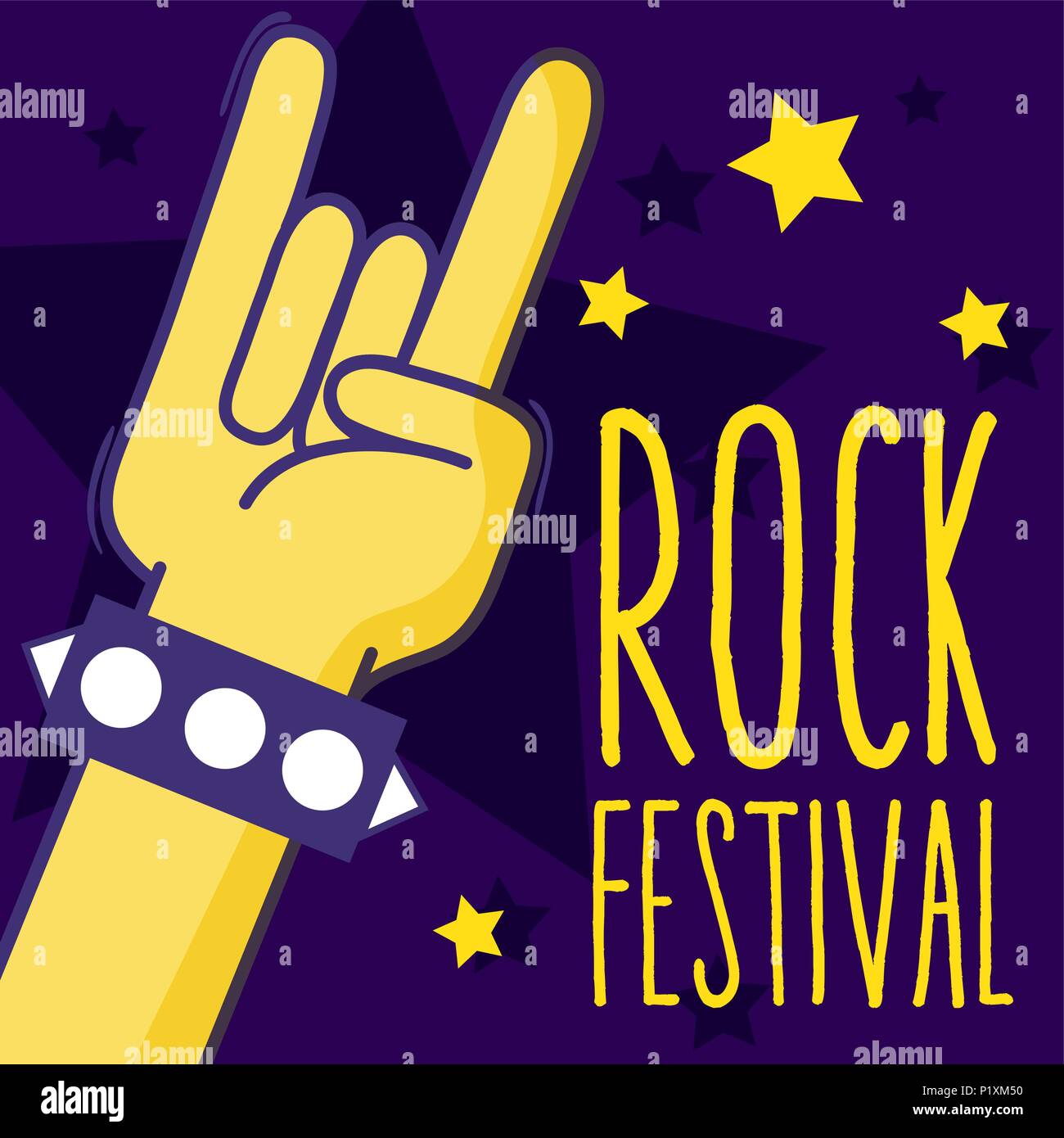 Rock festival cartoon Stock Vector Image & Art - Alamy