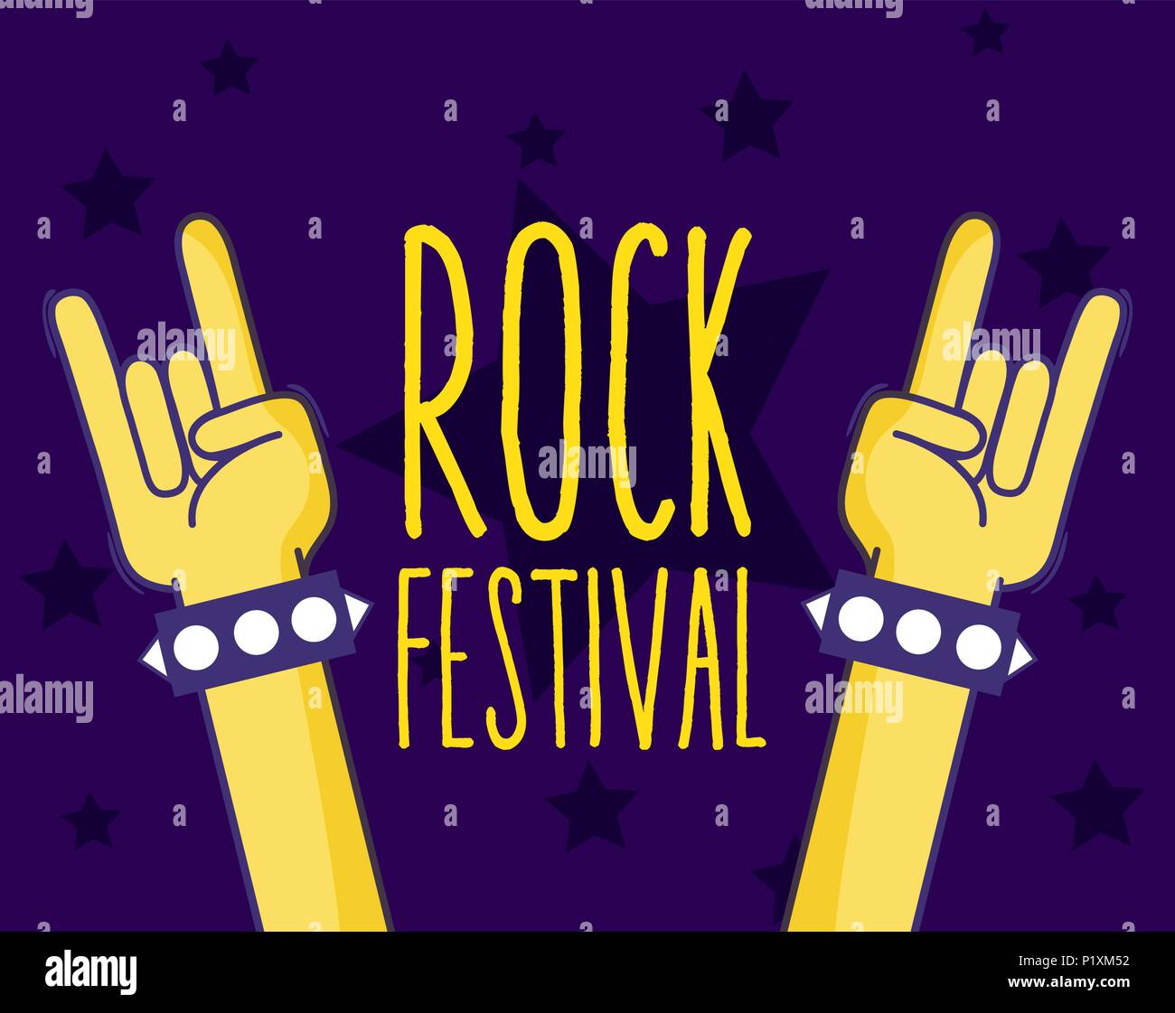 Rock festival cartoon Stock Vector Image & Art - Alamy