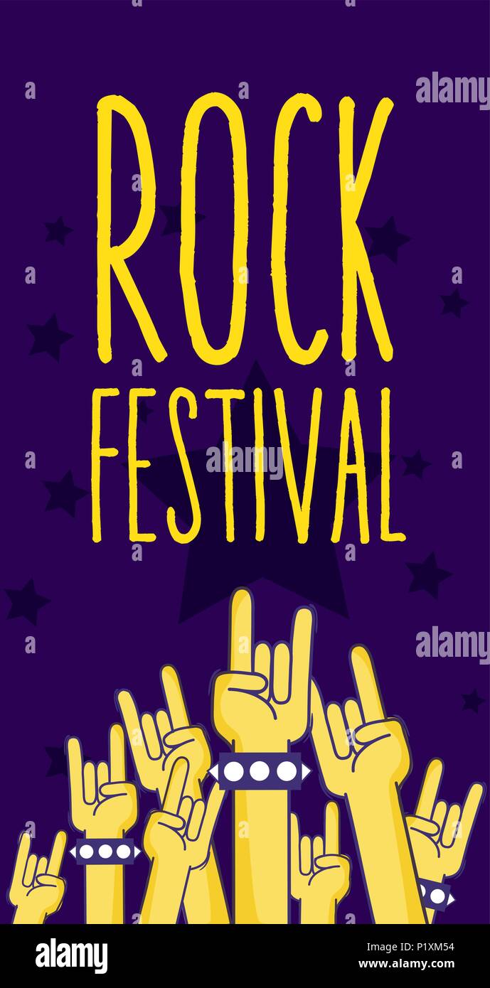 Rock festival cartoon Stock Vector Image & Art - Alamy