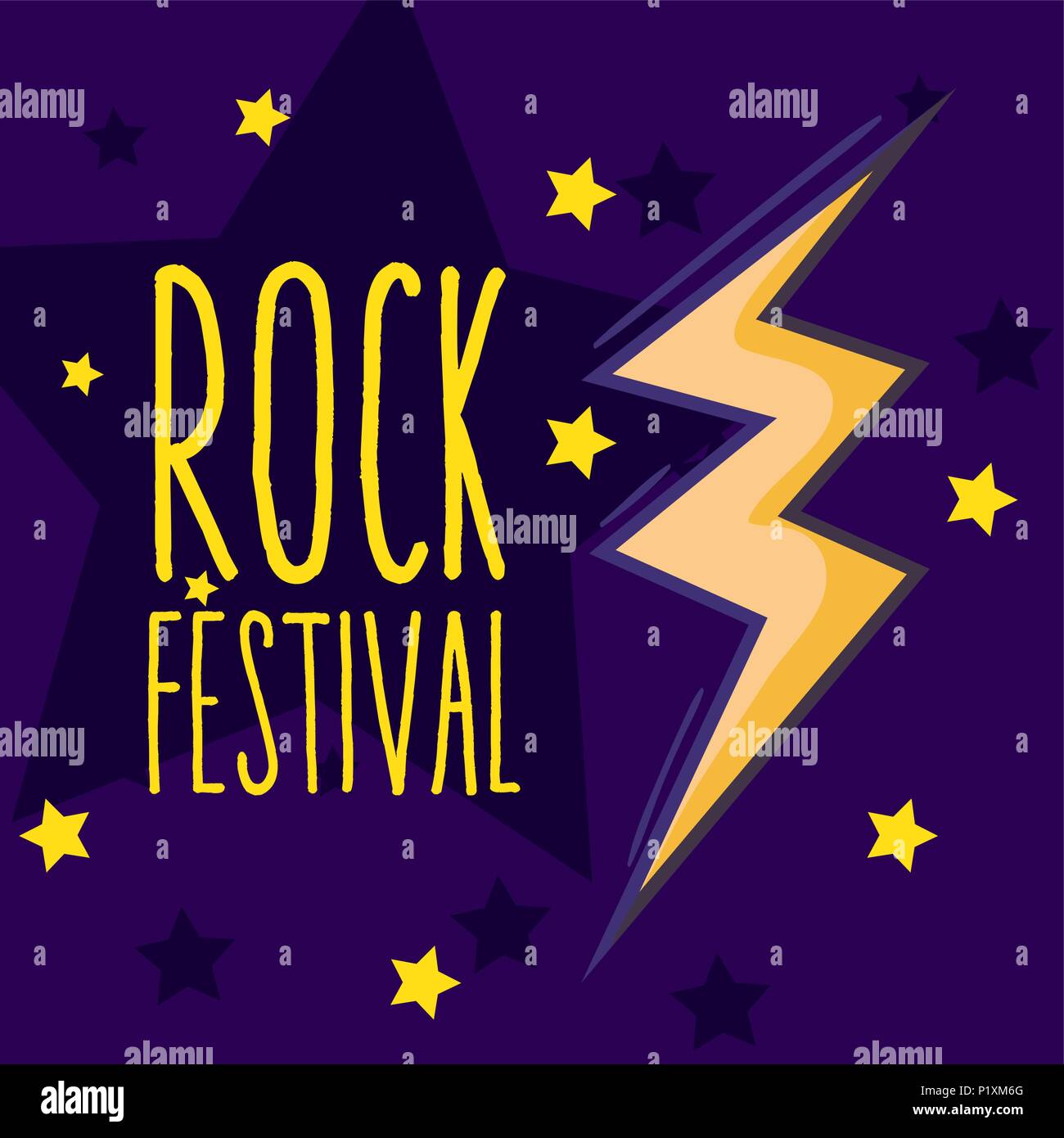 Rock festival cartoon Stock Vector Image & Art - Alamy