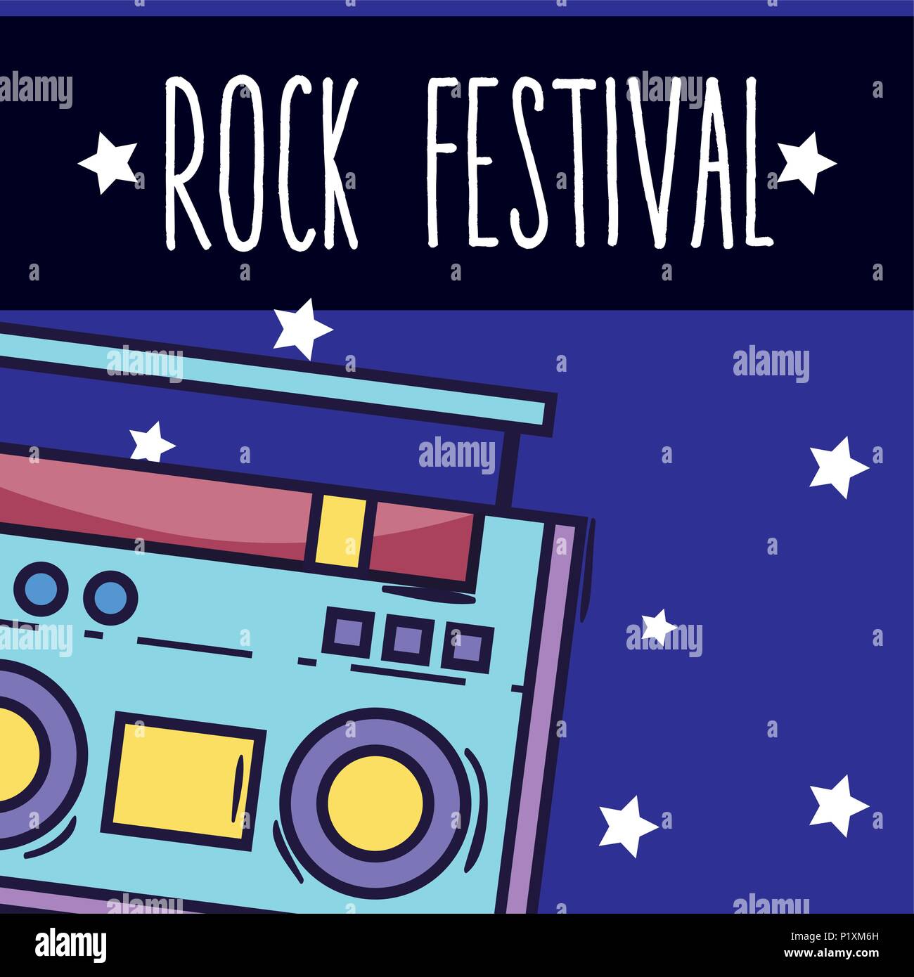Rock festival cartoon Stock Vector Image & Art - Alamy
