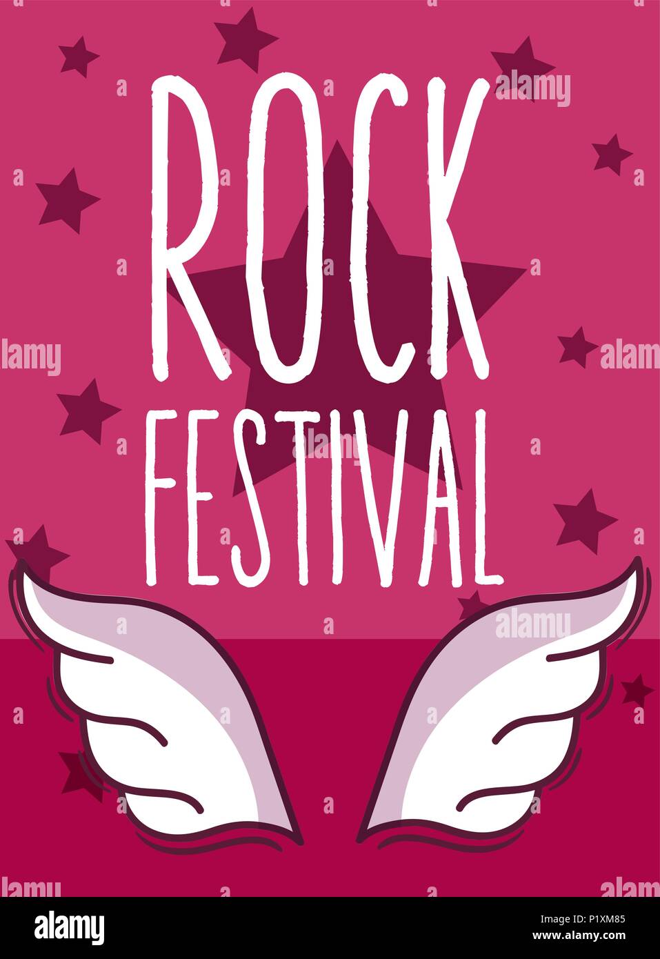 Rock hand wings symbol Stock Vector Images - Alamy