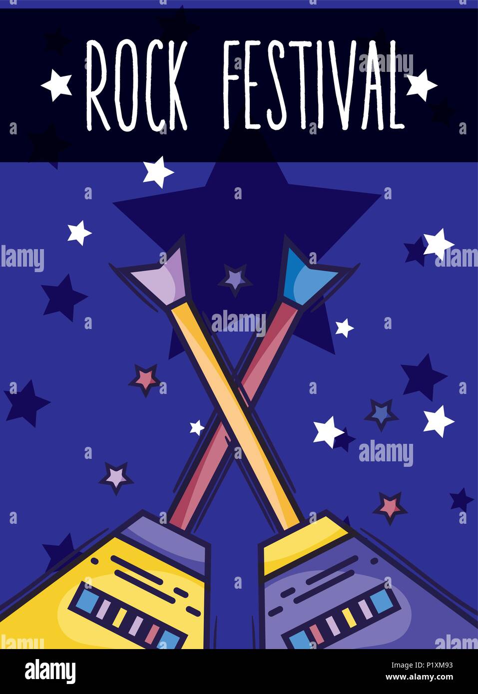 Rock festival cartoon Stock Vector Image & Art - Alamy