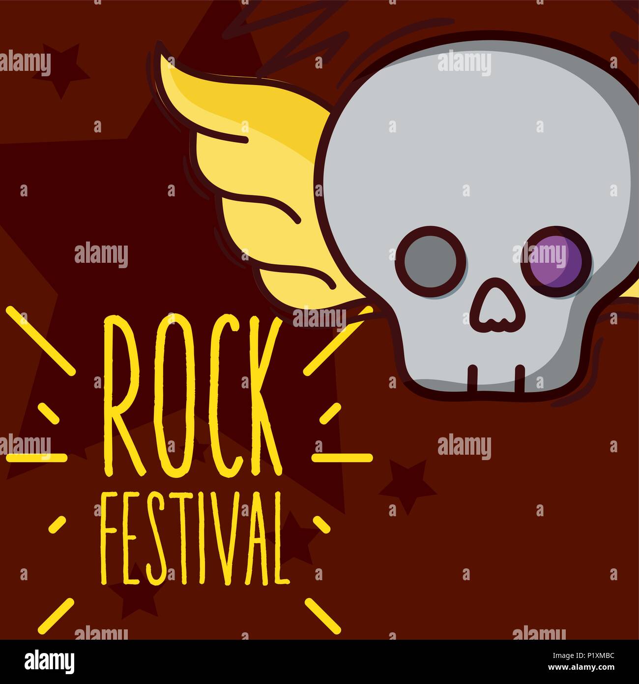 Rock festival cartoon Stock Vector Image & Art - Alamy