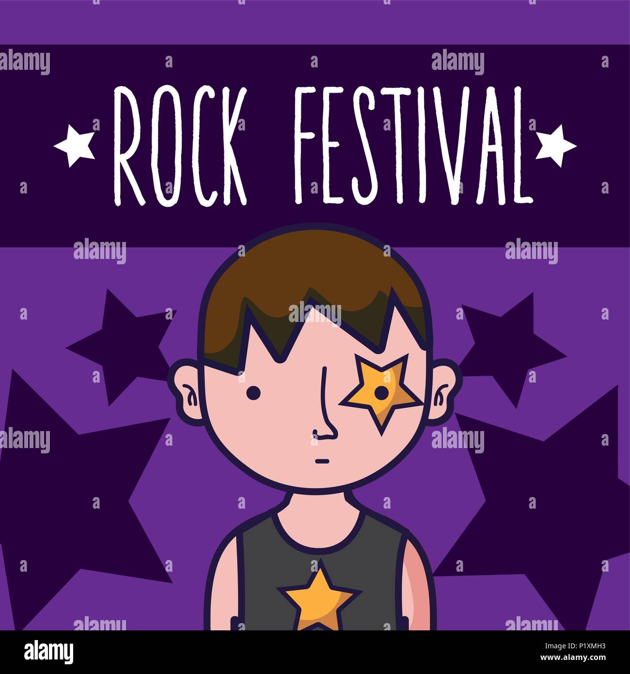 Rock festival cartoon Stock Vector Image & Art - Alamy