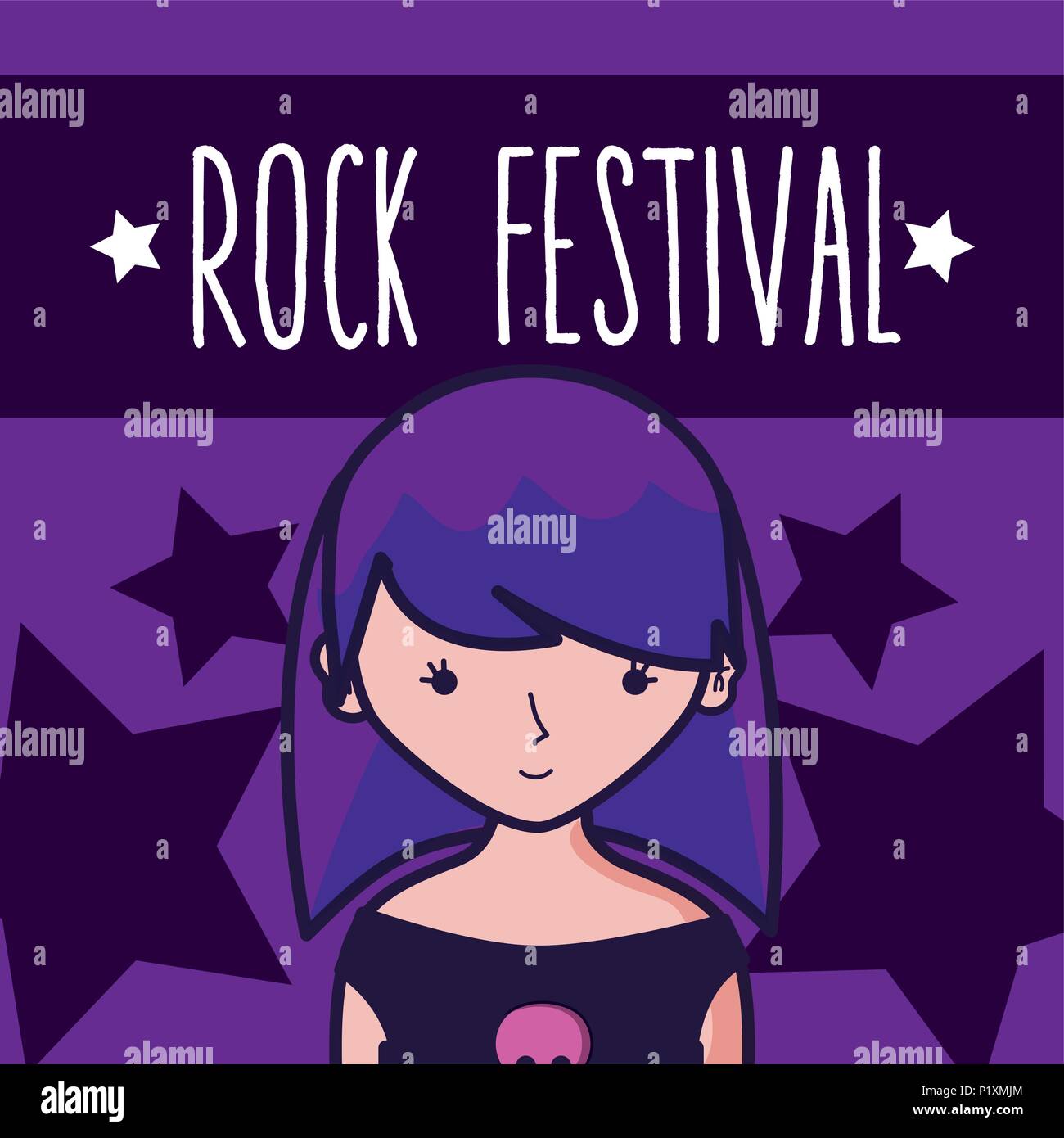 Rock festival cartoon Stock Vector Image & Art - Alamy