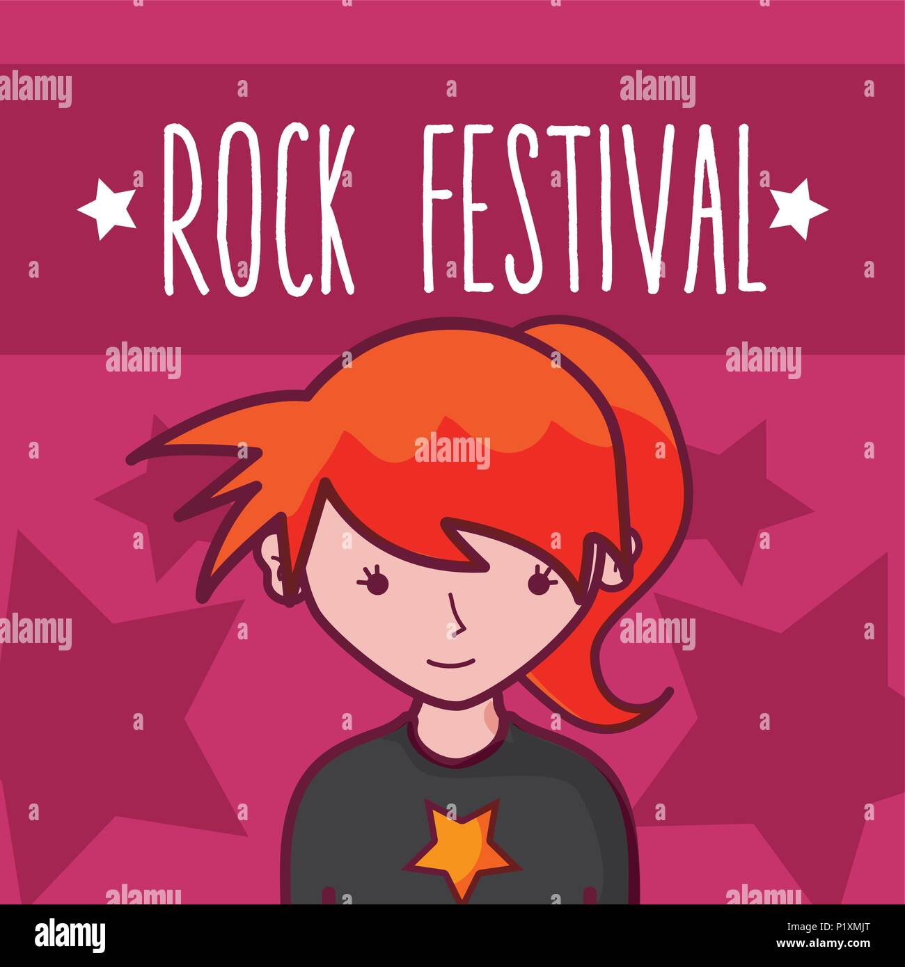 Rock festival cartoon Stock Vector Image & Art - Alamy