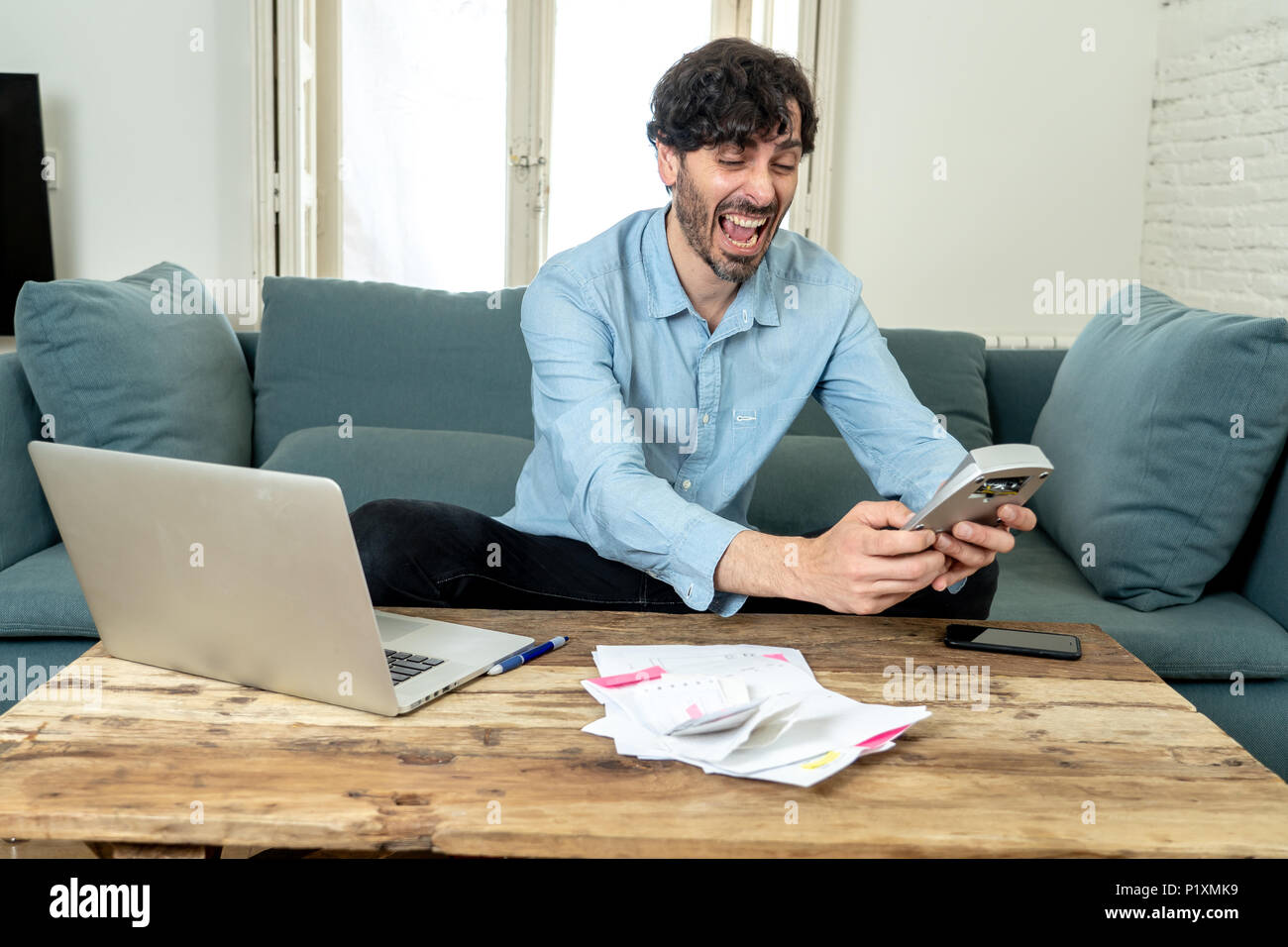 Person worried about bills hi-res stock photography and images - Alamy