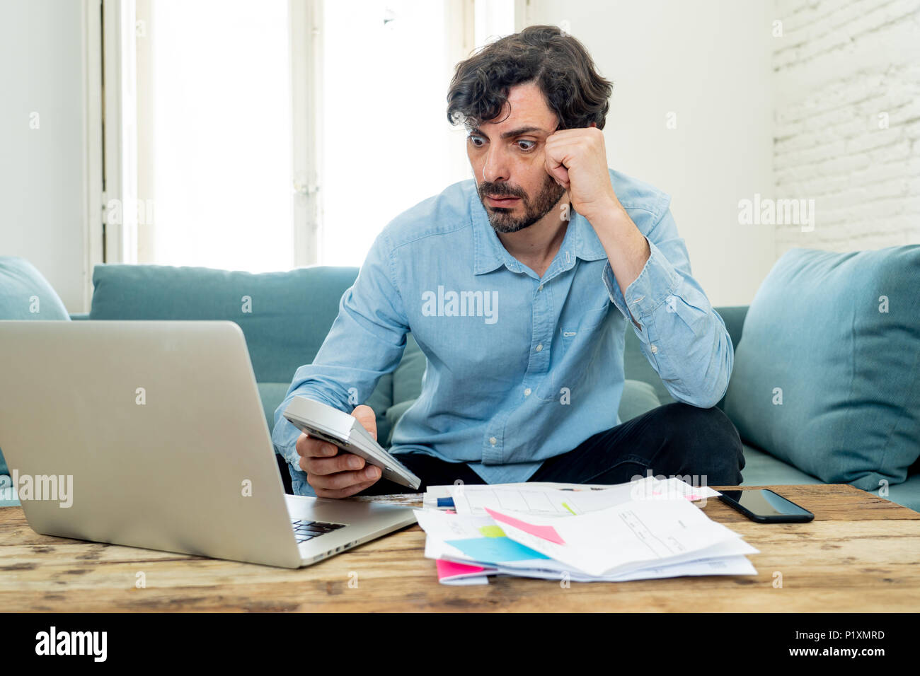 Person worried about bills hi-res stock photography and images - Alamy