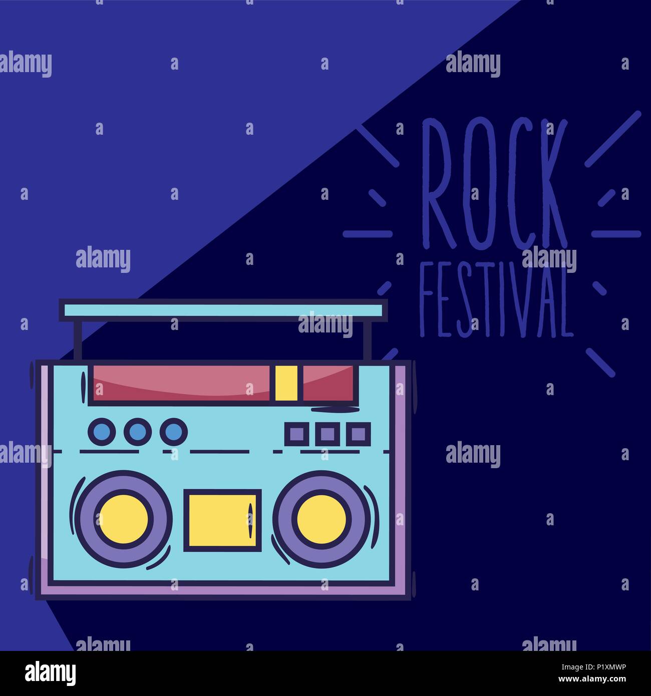 Rock festival cartoon Stock Vector Image & Art - Alamy