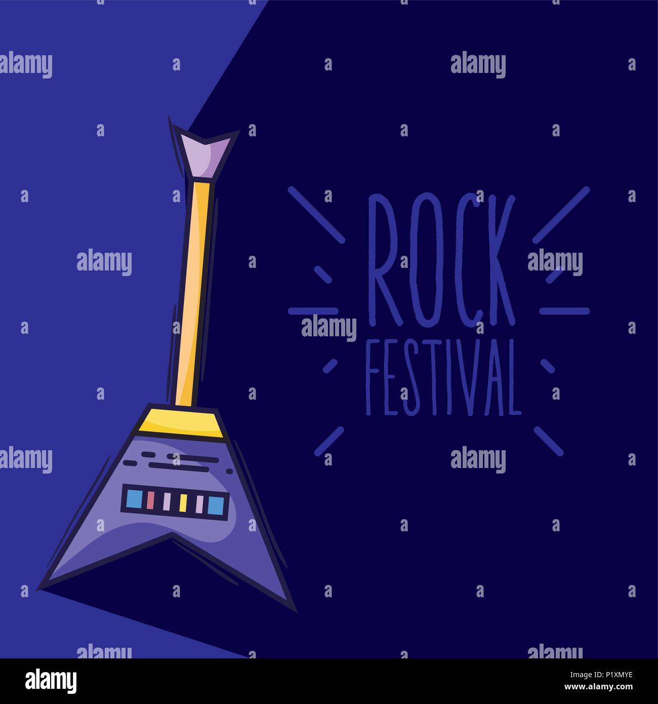 Rock festival cartoon Stock Vector Image & Art - Alamy