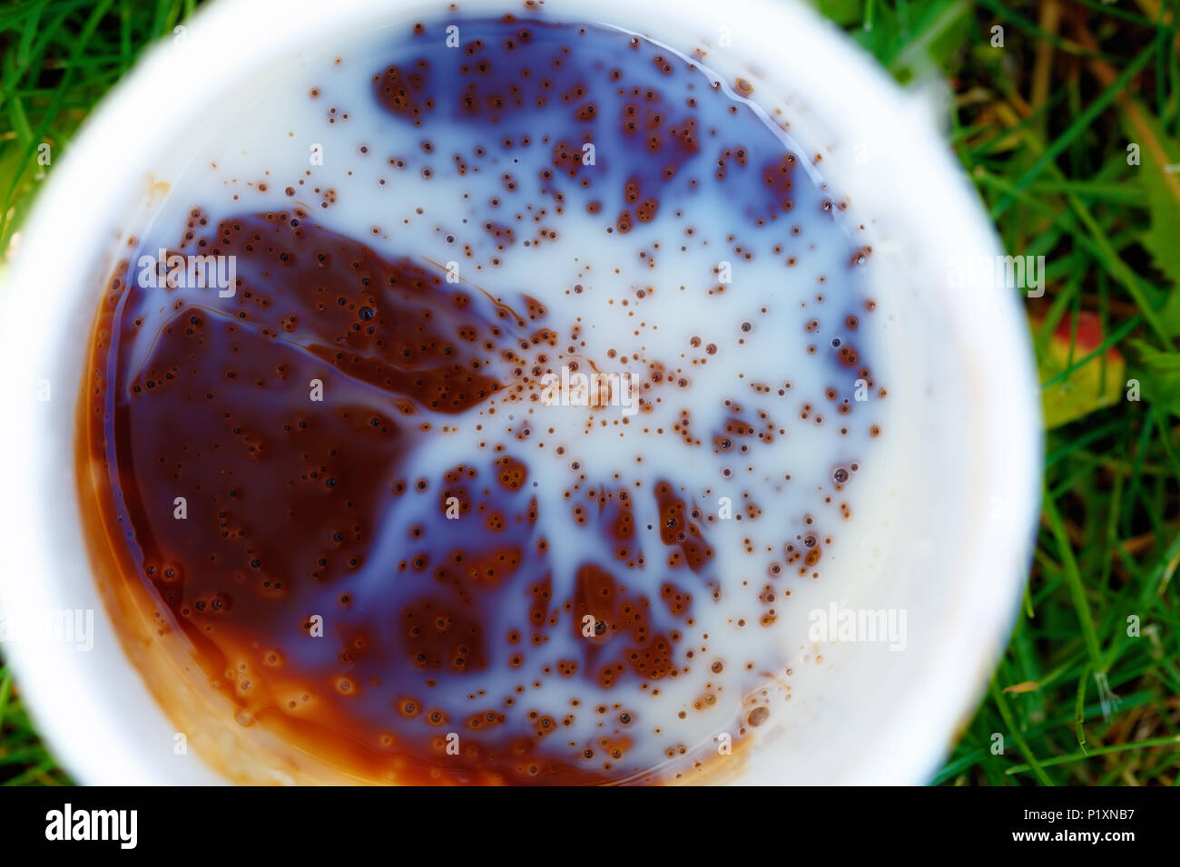 White coffee cup with interesting structure on the surface Stock Photo ...