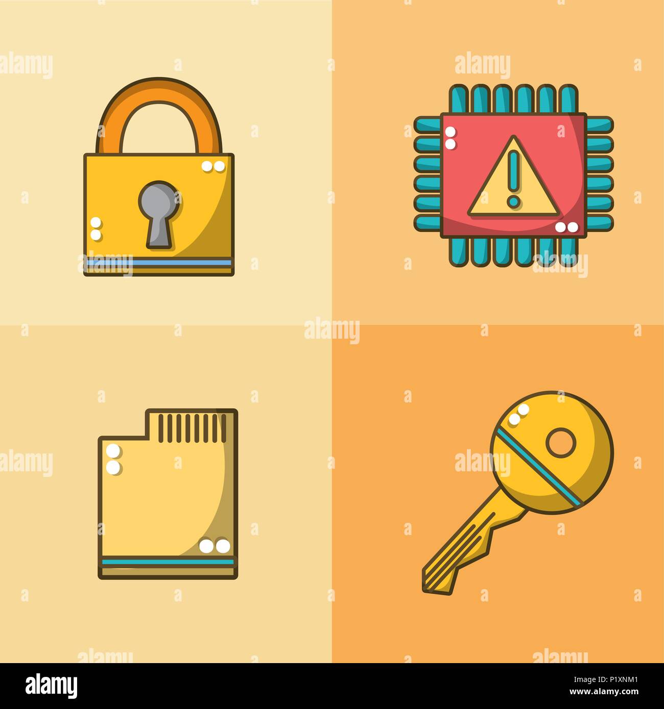 Set of meltdown and spectre icons Stock Vector Image & Art - Alamy