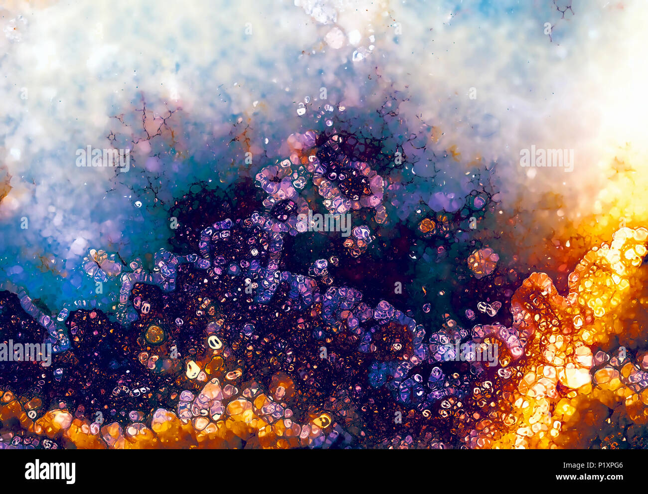 Grunge background, orange and violet color. Color abstract background ...