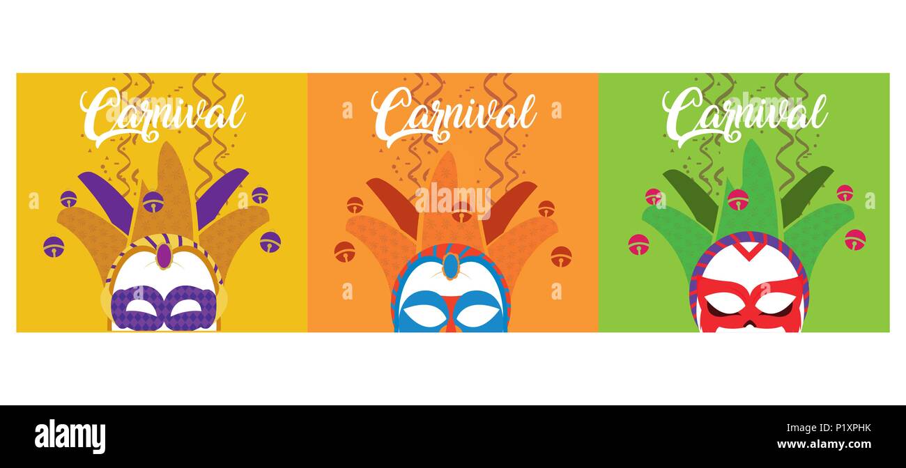 Set of carnival cards Stock Vector Image & Art - Alamy