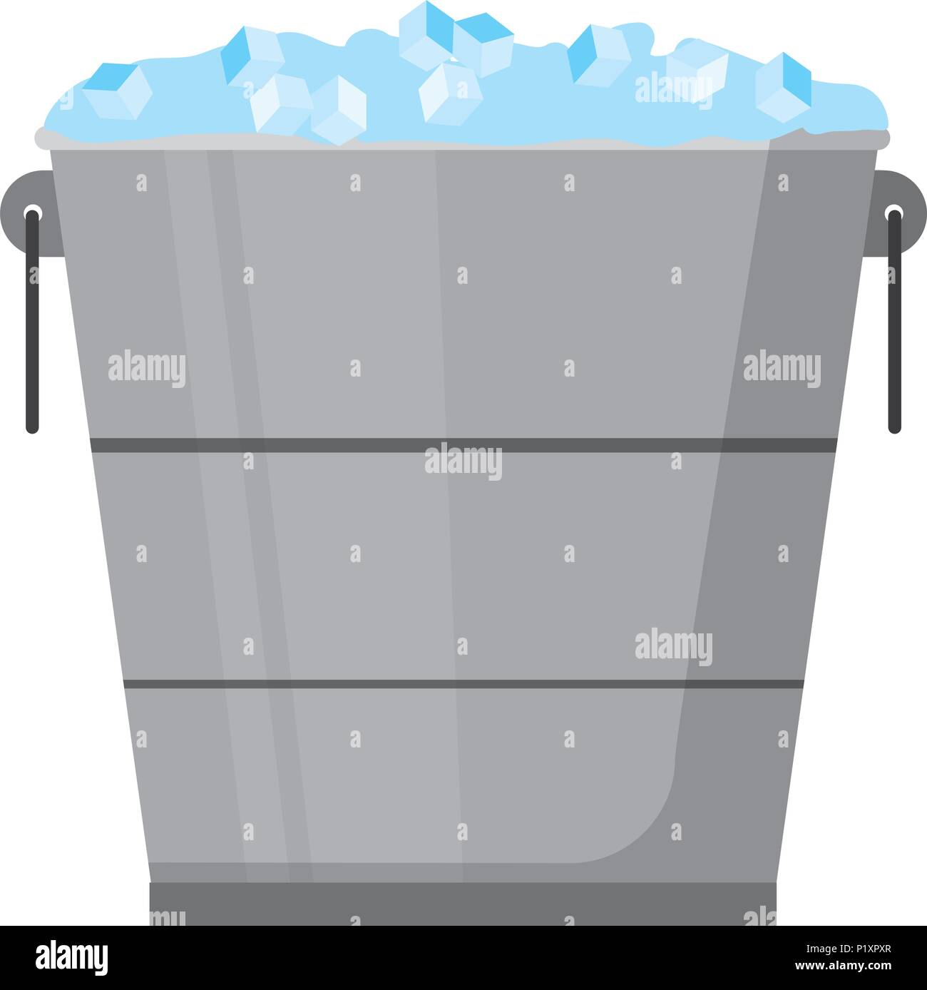 color ice cubes texture inside metallic bucket Stock Vector Image & Art ...