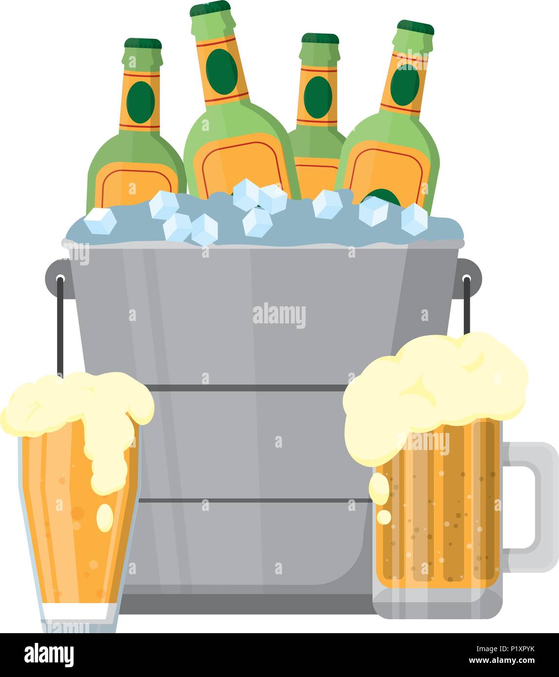 Inside beer bottle Stock Vector Images - Alamy