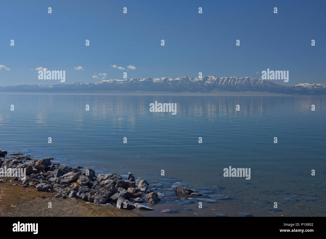 The clear water of Sayram Lake, Xinjiang, China Stock Photo - Alamy