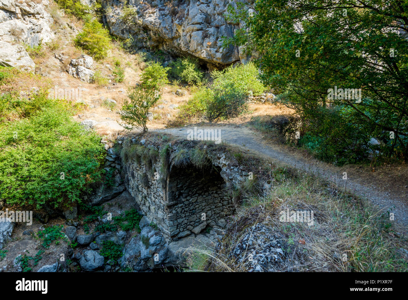 Old bridge in Honut canyon natural reserve in Nagorno Karabakh, Artsakh ...
