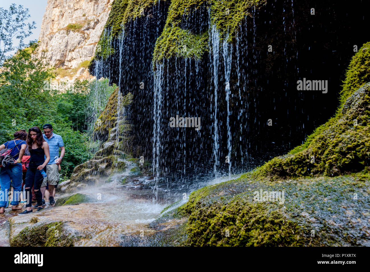 Umbrella waterfall in Honut canyon natural reserve in Nagorno Karabakh ...