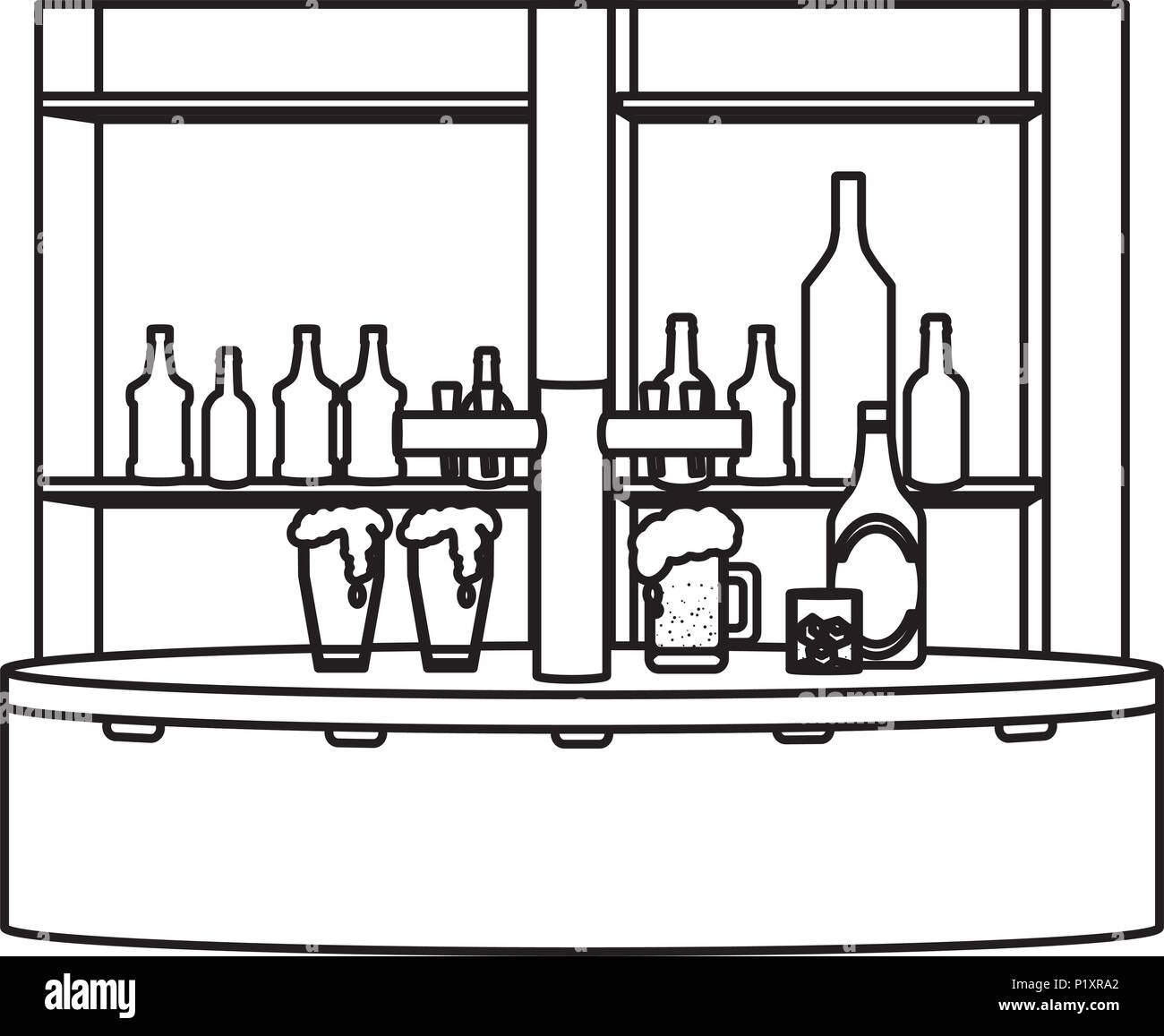 line bar liquor to alcohol beverage event Stock Vector Image & Art - Alamy