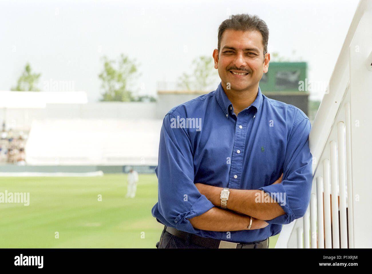 Cricketer Ravi Shastri at the Rose Bowl in Hampshire Stock Photo - Alamy