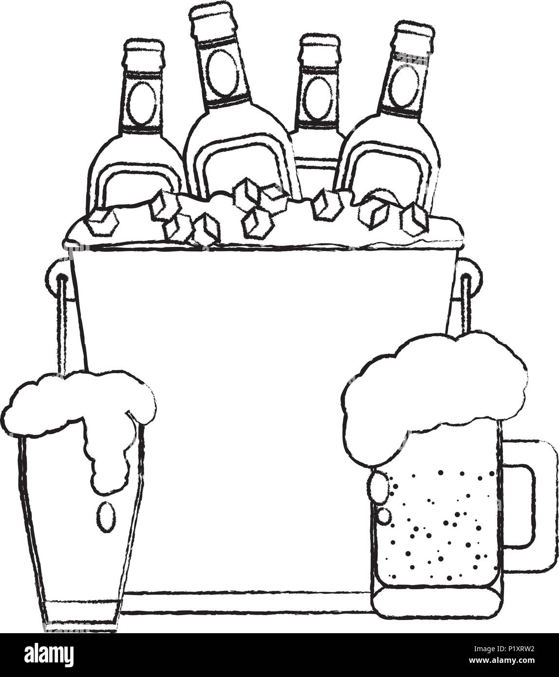 Inside beer bottle Stock Vector Images - Alamy