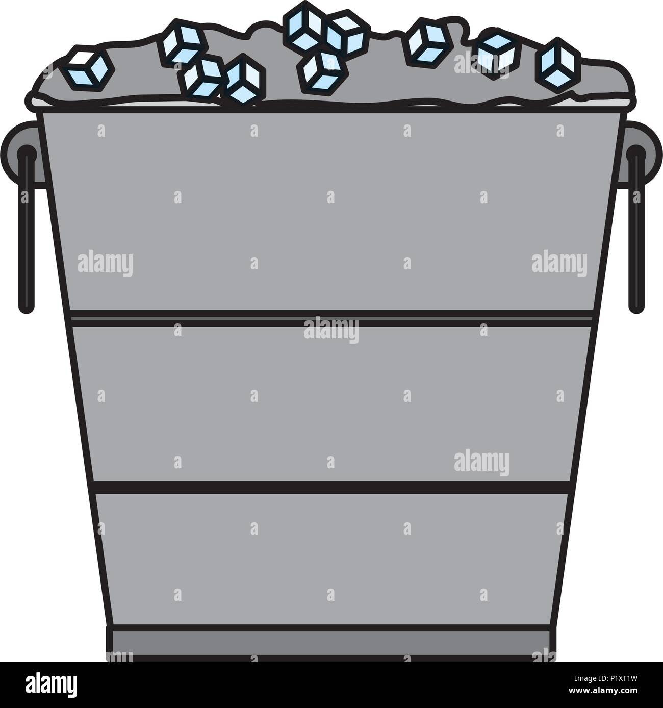 ice cubes texture inside metallic bucket Stock Vector Image & Art - Alamy