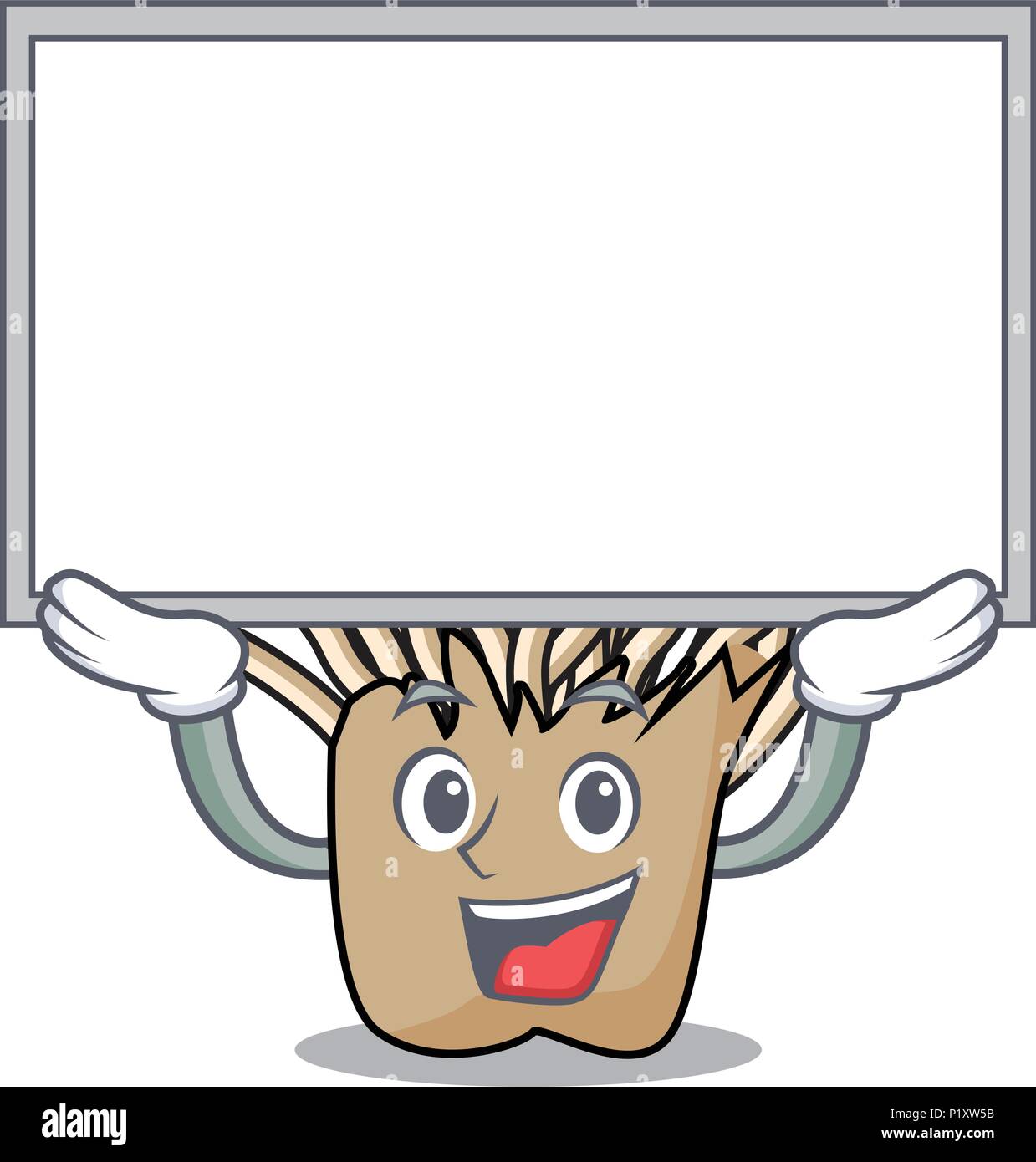 Up board enoki mushroom character cartoon Stock Vector Image & Art - Alamy