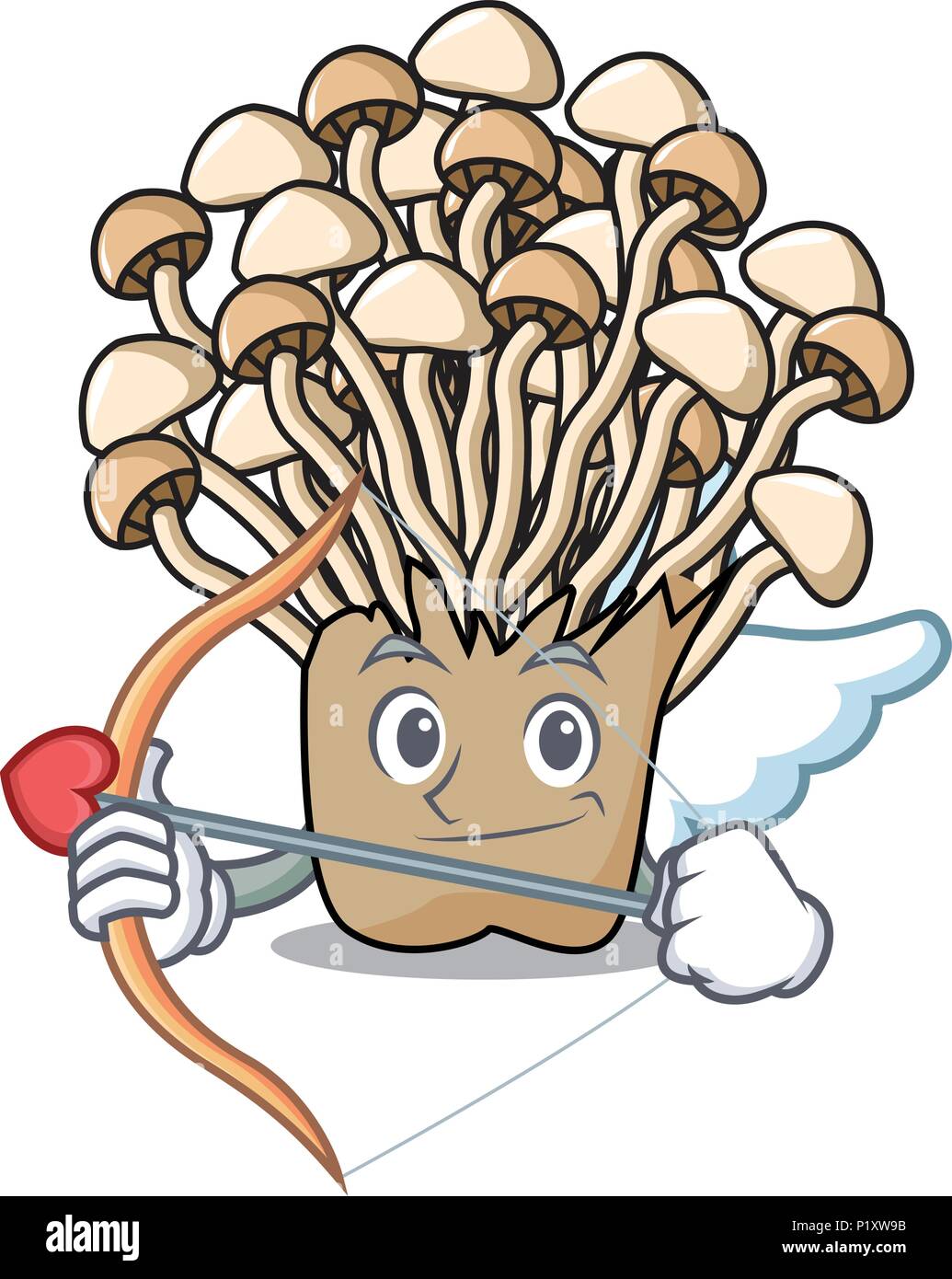 Cupid enoki mushroom character cartoon Stock Vector Image & Art - Alamy
