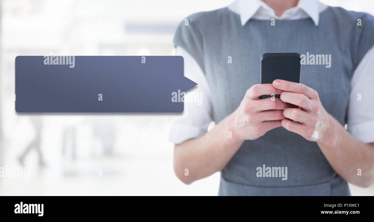 Woman chat bubble smartphone hi-res stock photography and images - Alamy