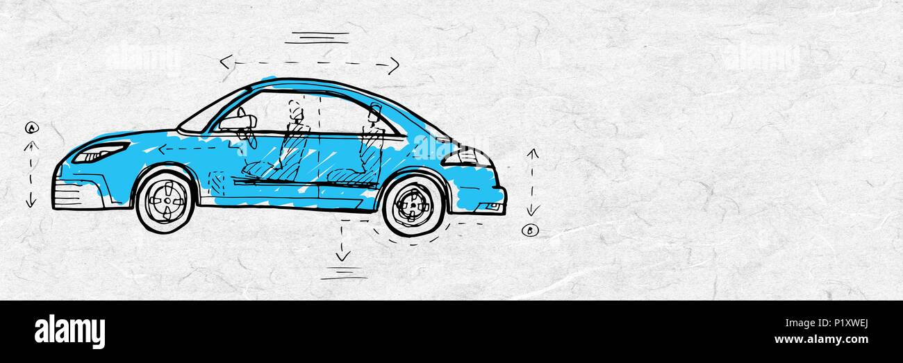 Sketch of car hand drawing Stock Photo - Alamy