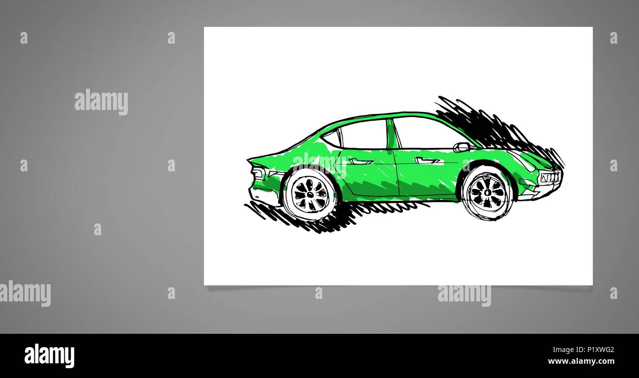 Sketch of car hand drawing Stock Photo - Alamy